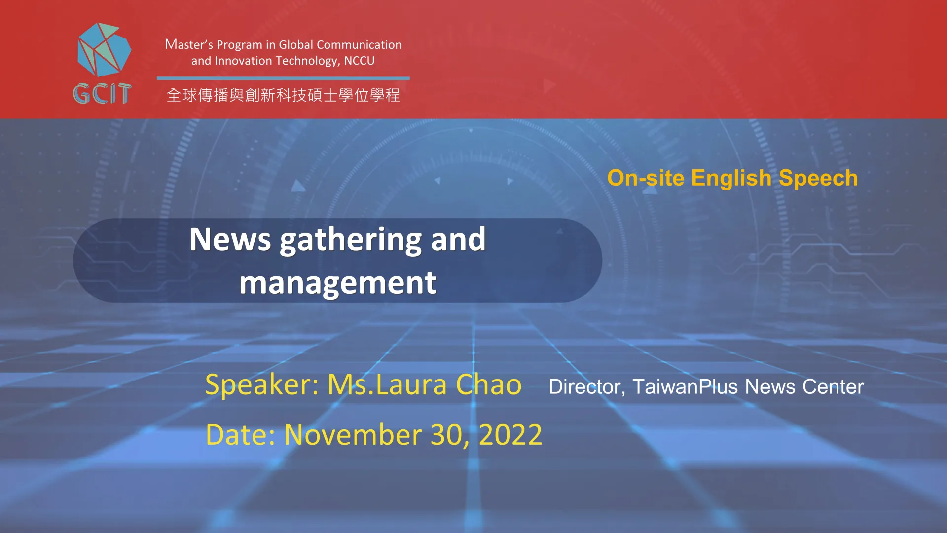 GCIT Global Communication and Innovation Technology (GCIT), NCCU ...